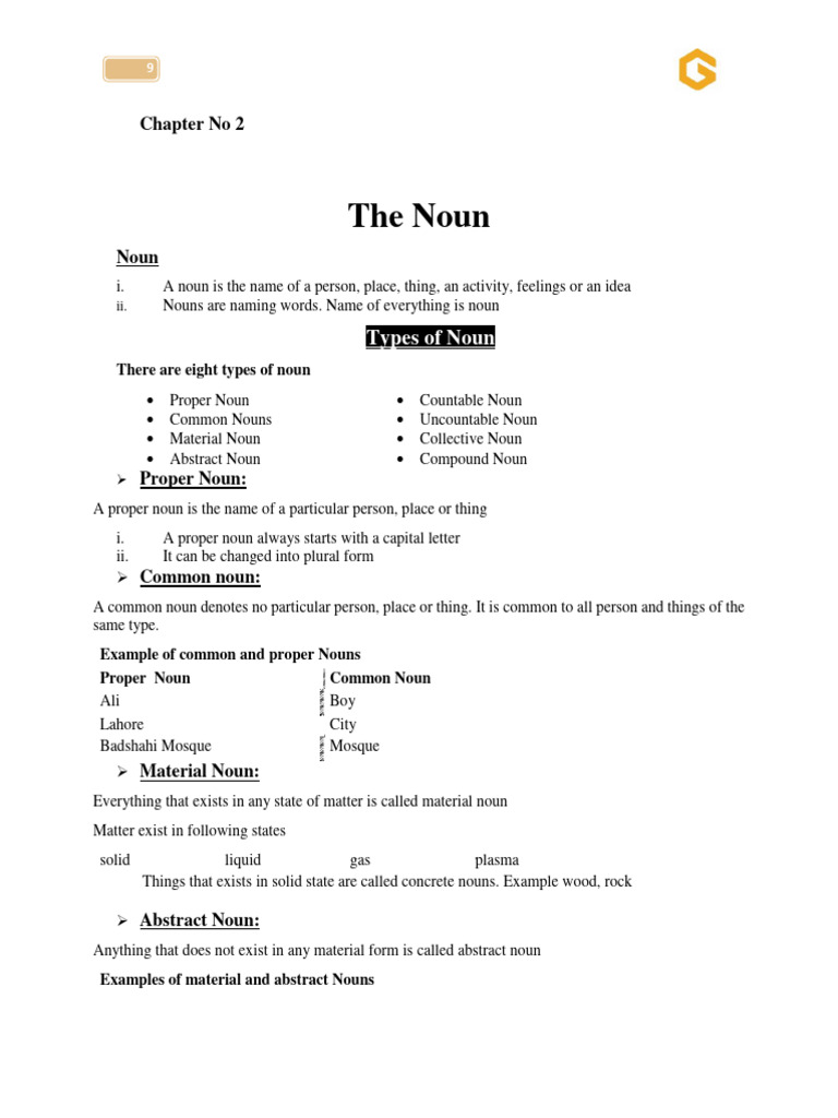 Noun - 1 | PDF | Noun | Grammatical Gender