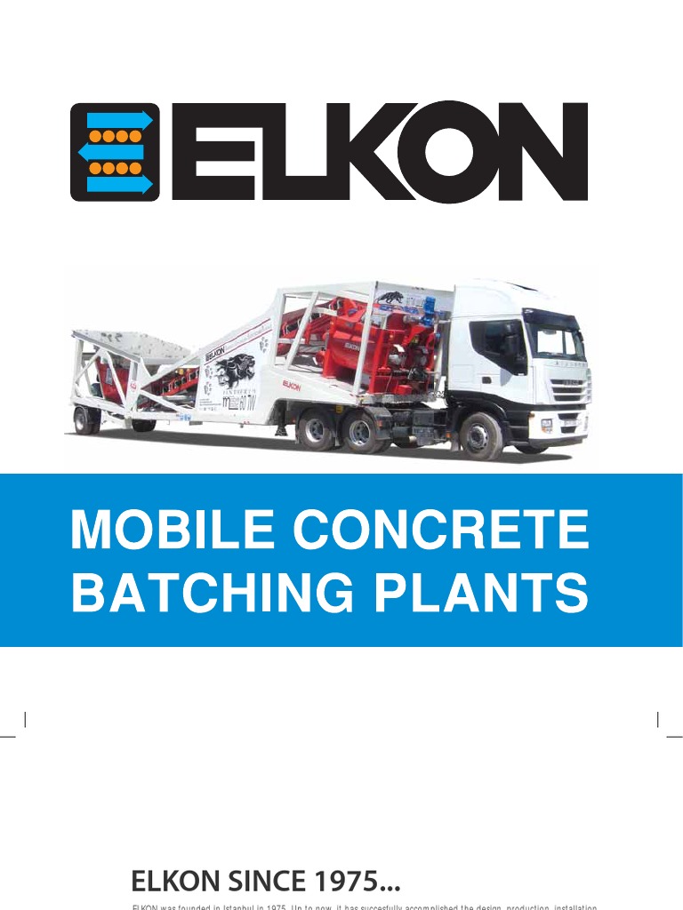 Elkon Mobile Concrete Plants Catalogue Eng | PDF
