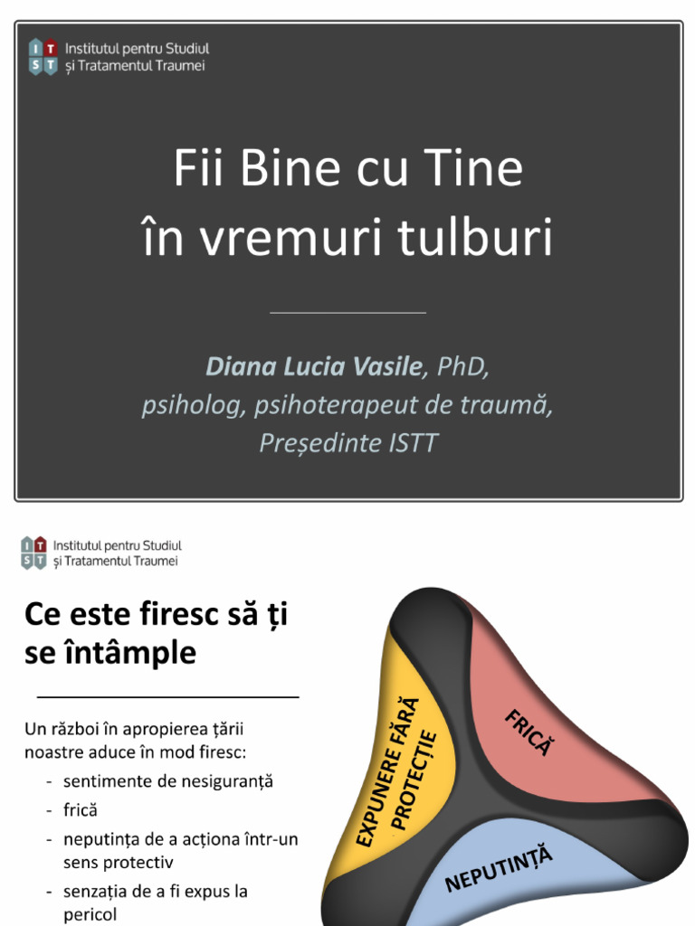 Fii Bine Cu Tine in Vremuri Tulburi | PDF