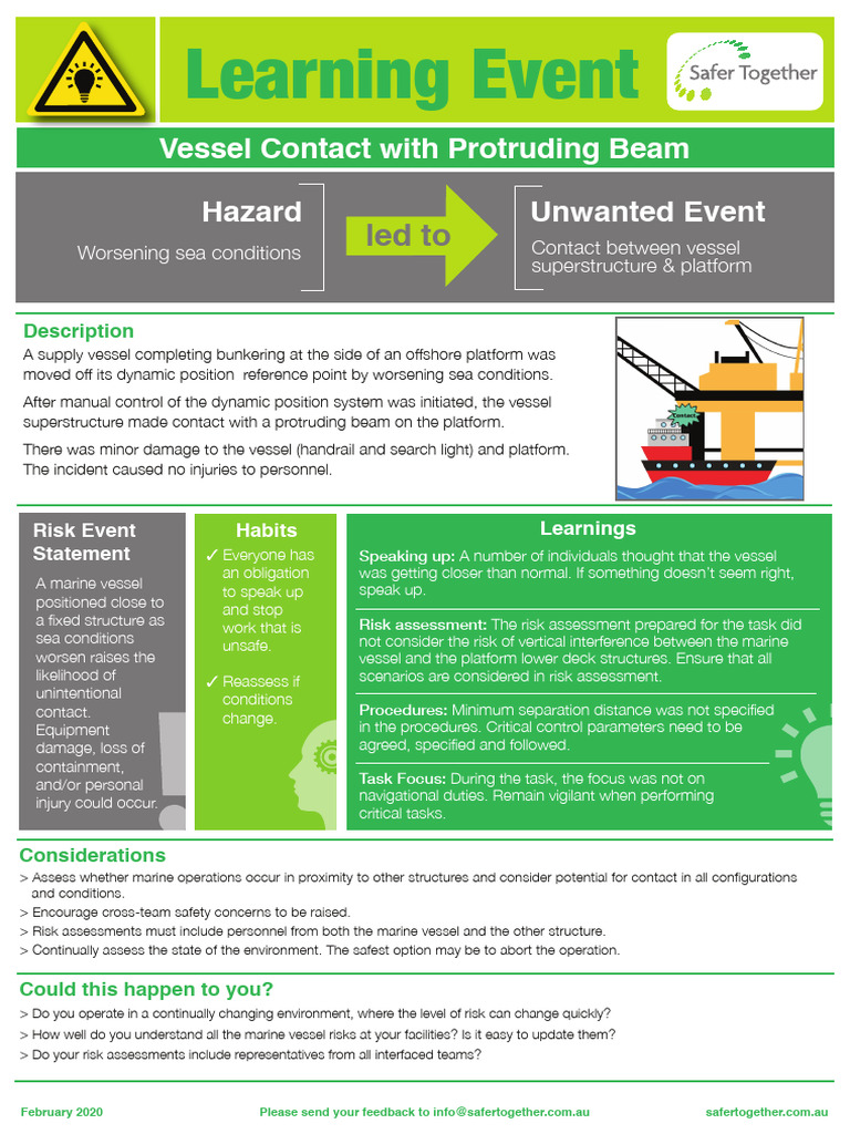 LEB Vessel Contact | PDF | Risk | Risk Assessment
