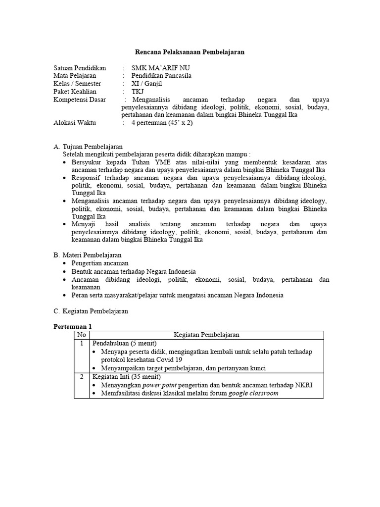 Prangkat Kelas Xi | PDF