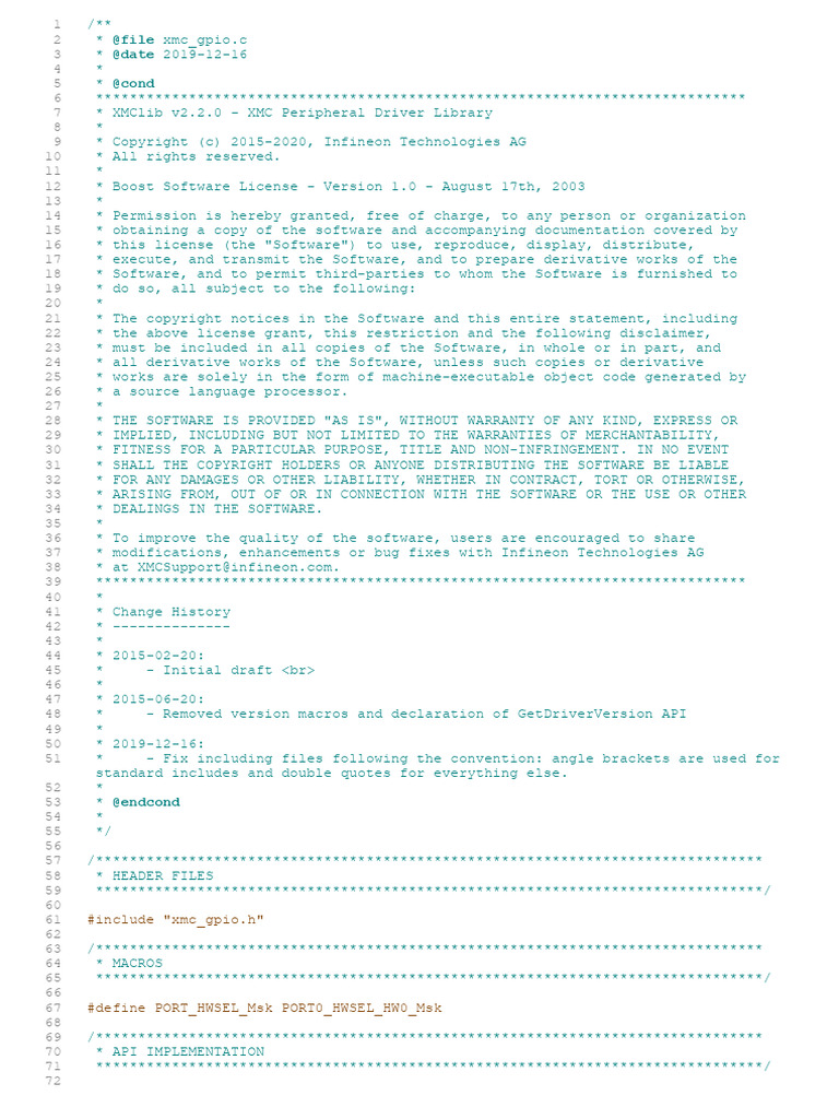 XMC Gpio C | PDF | Software | Copyright