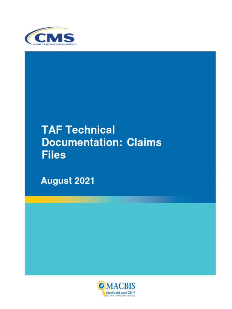 TAF Claims Files Technical Guide | PDF | Medicaid | Medicare (United ...