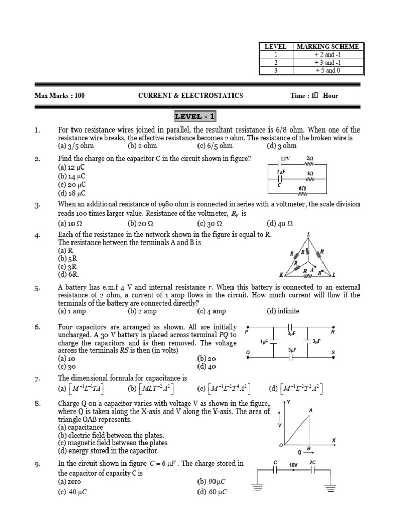 Quiz Ec | PDF | Capacitor | Electrical Resistance And Conductance