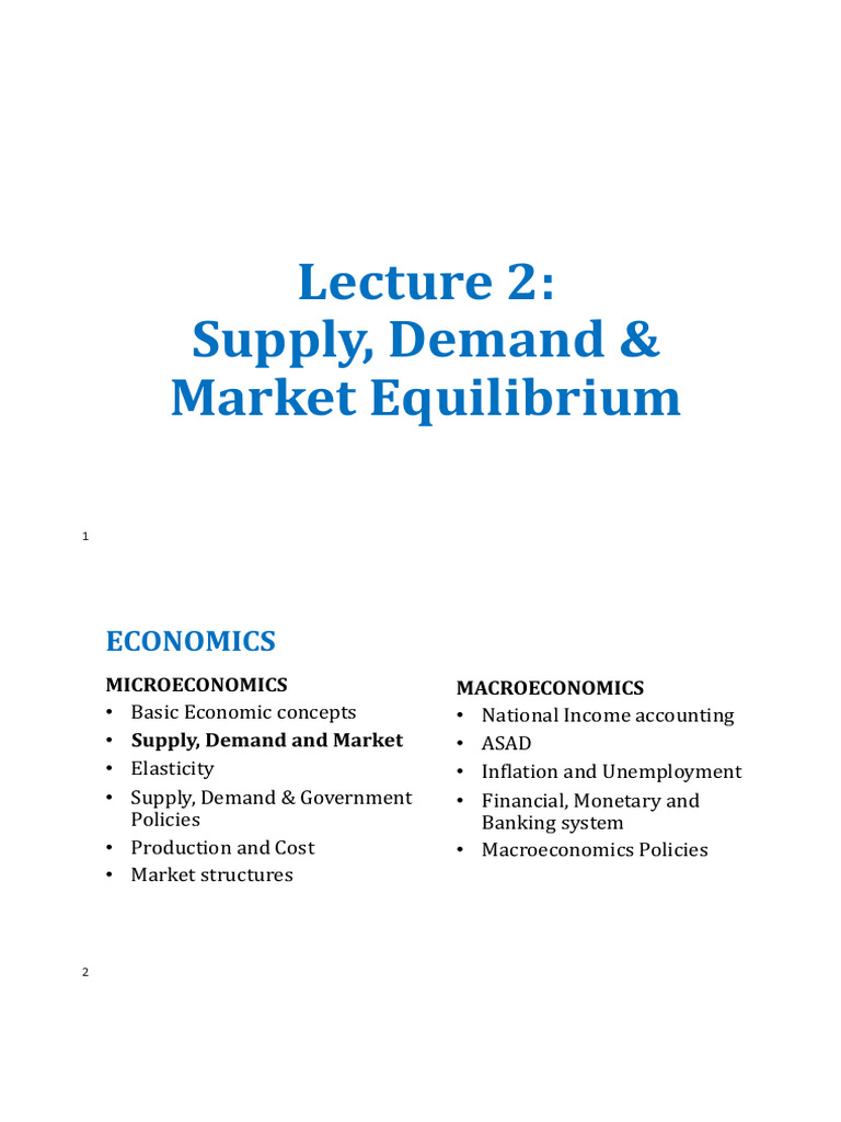 ECON02-1-Supply Demand-Market | PDF | Supply And Demand | Supply ...