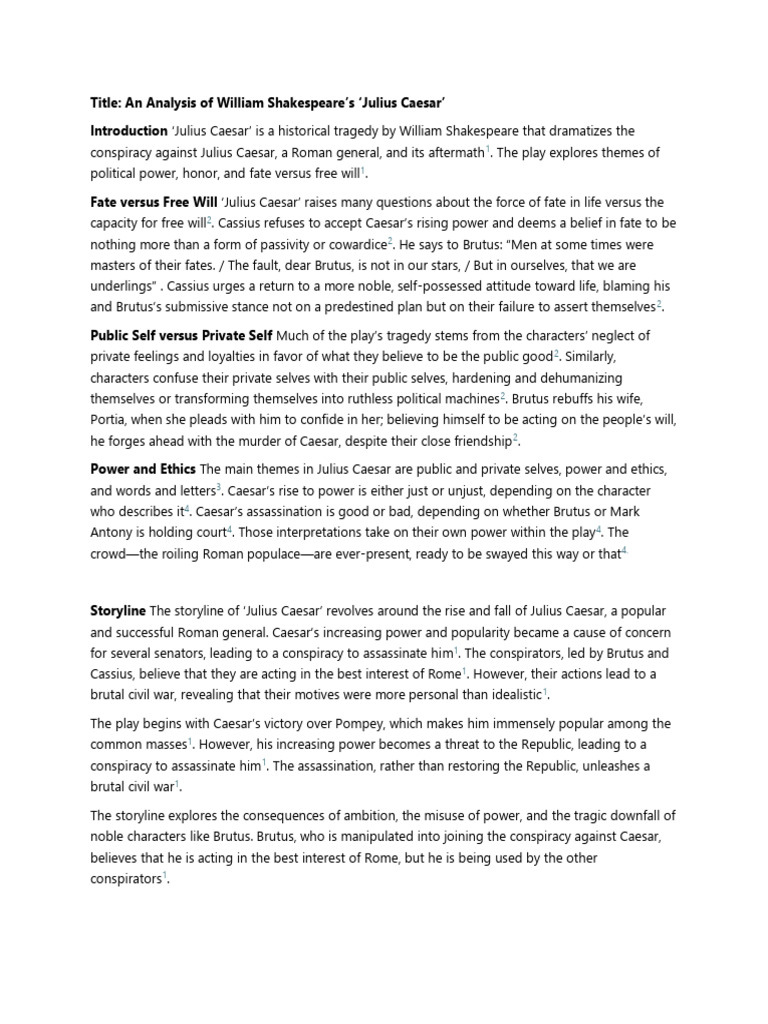 Project On Julius Ceasar | PDF | Julius Caesar | Mark Antony
