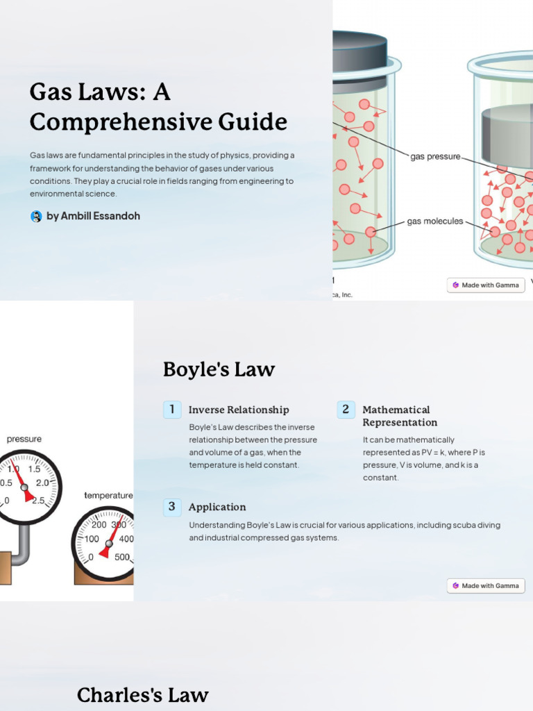 Gas Laws A Comprehensive Guide | PDF | Gases | Thermodynamics