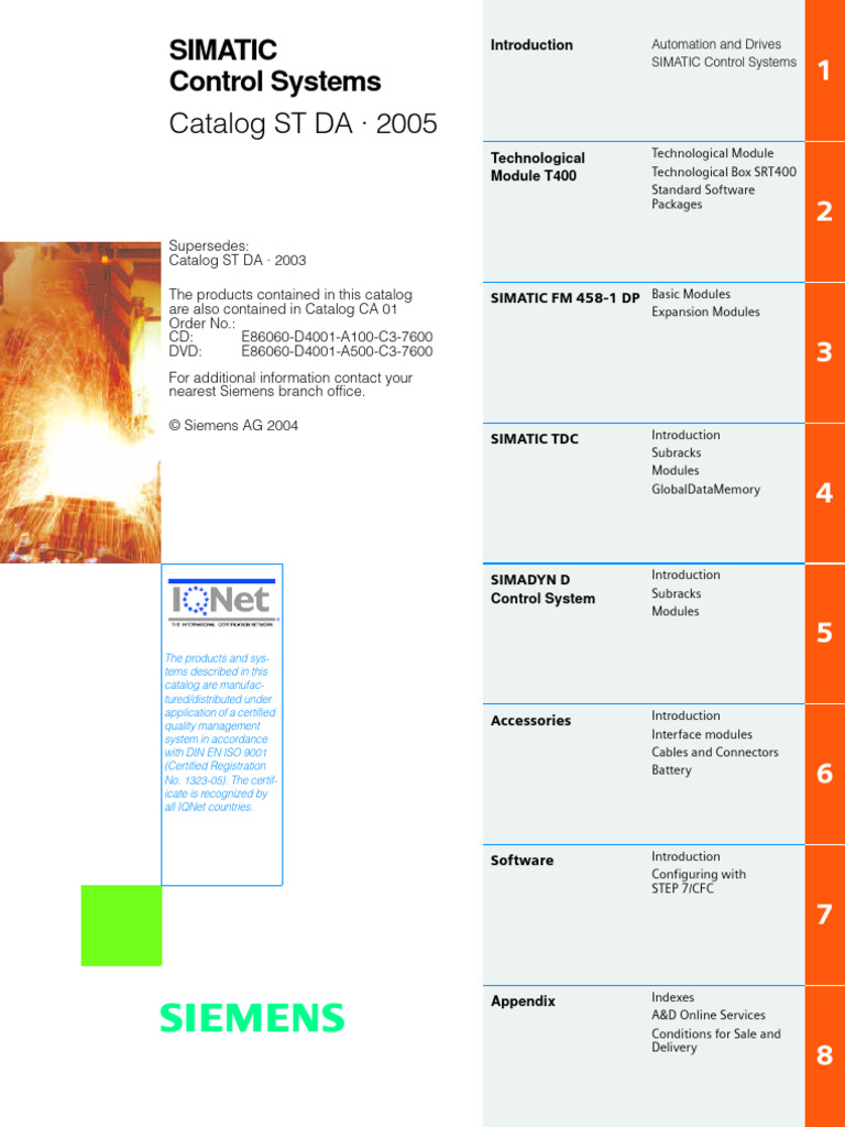 STDA SIMATIC Control Systems (C2005) | PDF | Automation | Computer Memory