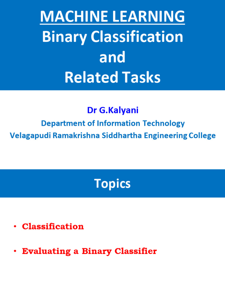 UNIT-1-2.Binary Classification and Related Tasks | PDF | Sensitivity ...