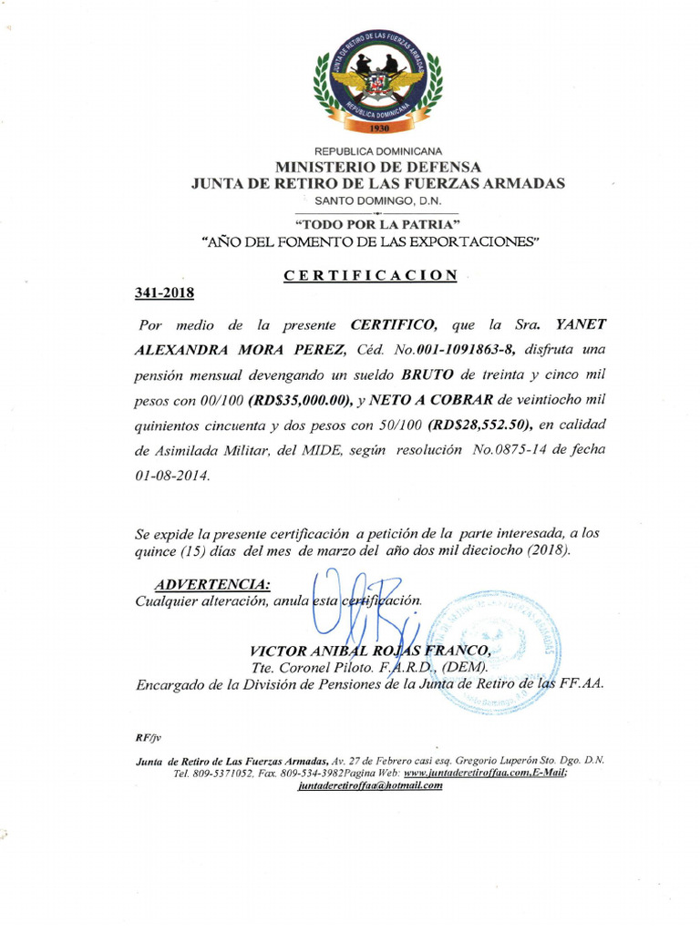 CERTIFICACION YANET ALEXANDRA MORA | PDF
