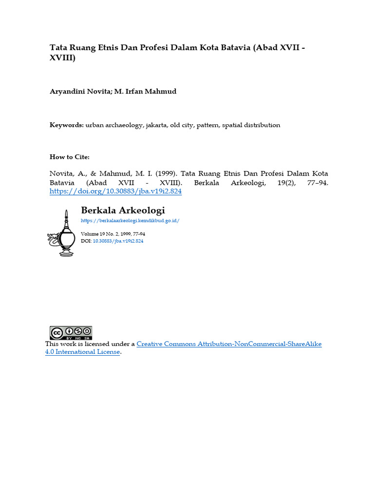 Tata Ruang Batavia | PDF