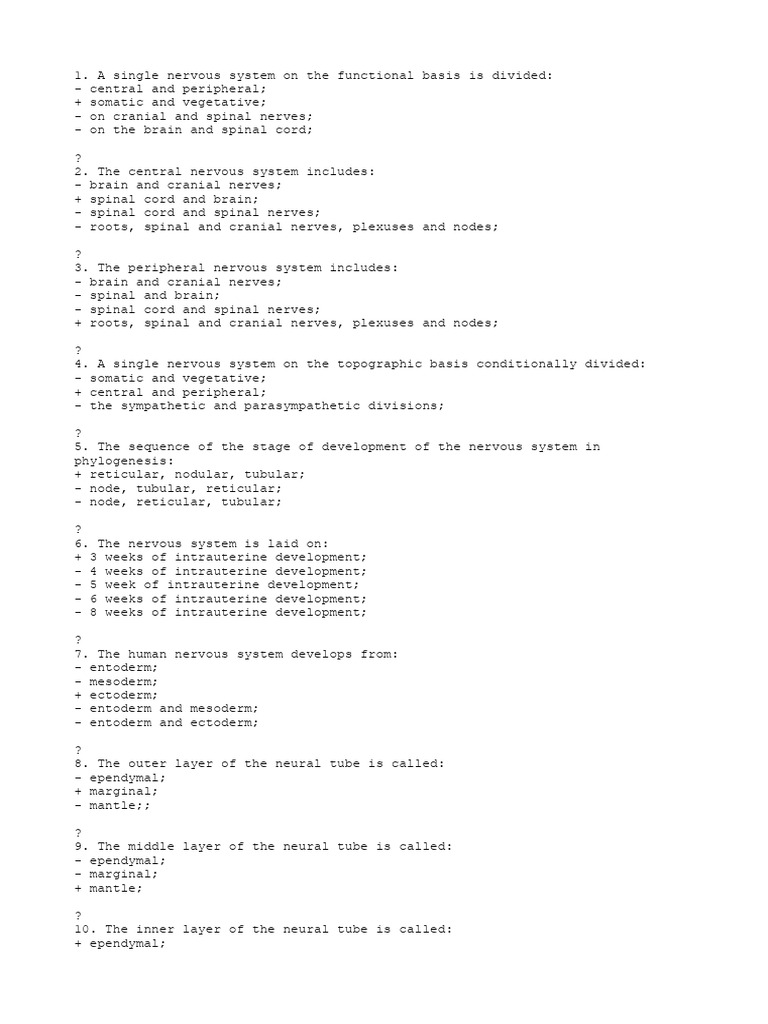 Test About Spinal Cord and Plexuses | PDF | Vertebral Column | Spinal Cord