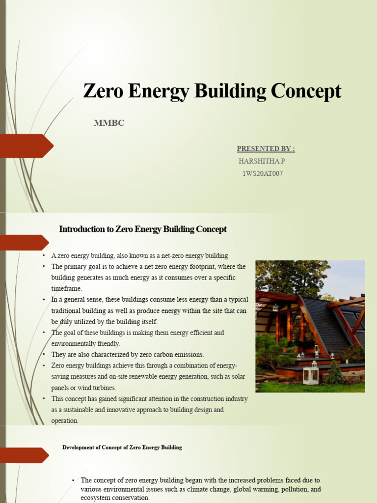 Zero Energy Building Concept | PDF | Efficient Energy Use | Solar Energy
