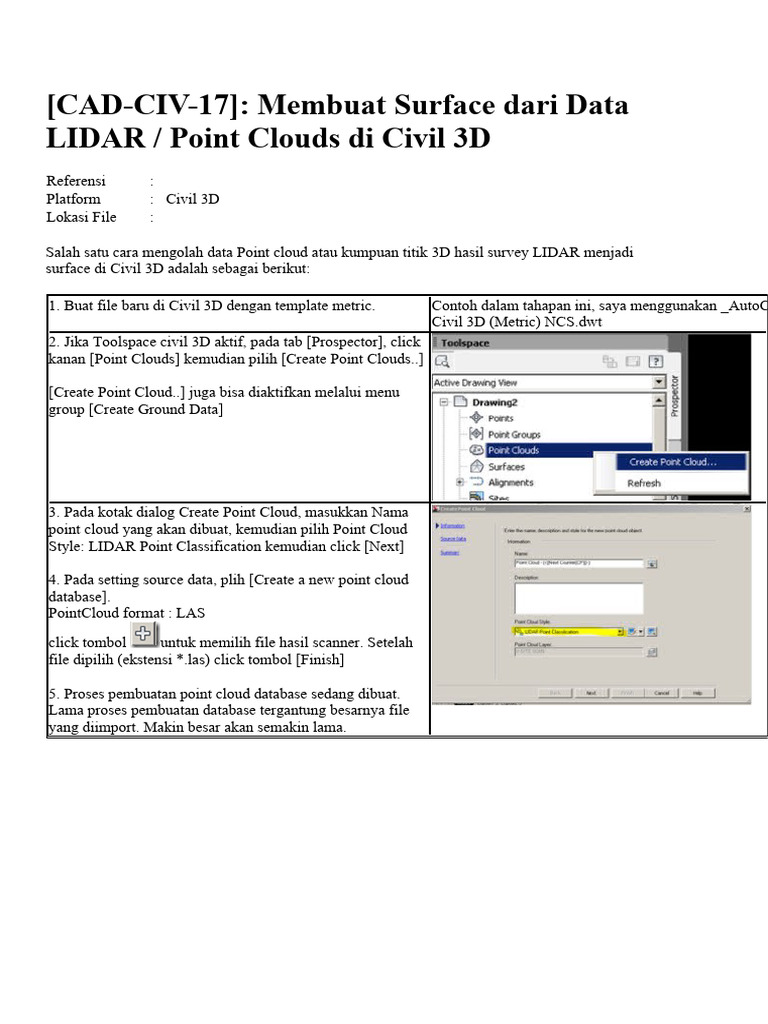 create surface lidar data | PDF