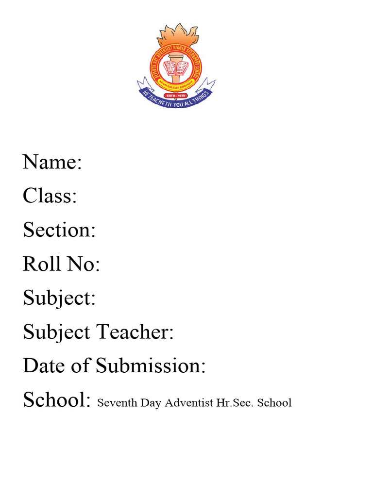 Project Front Page | PDF