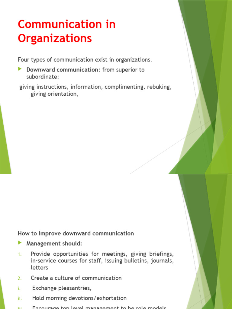 Types of Communication in Organizations | PDF | Communication | Employment