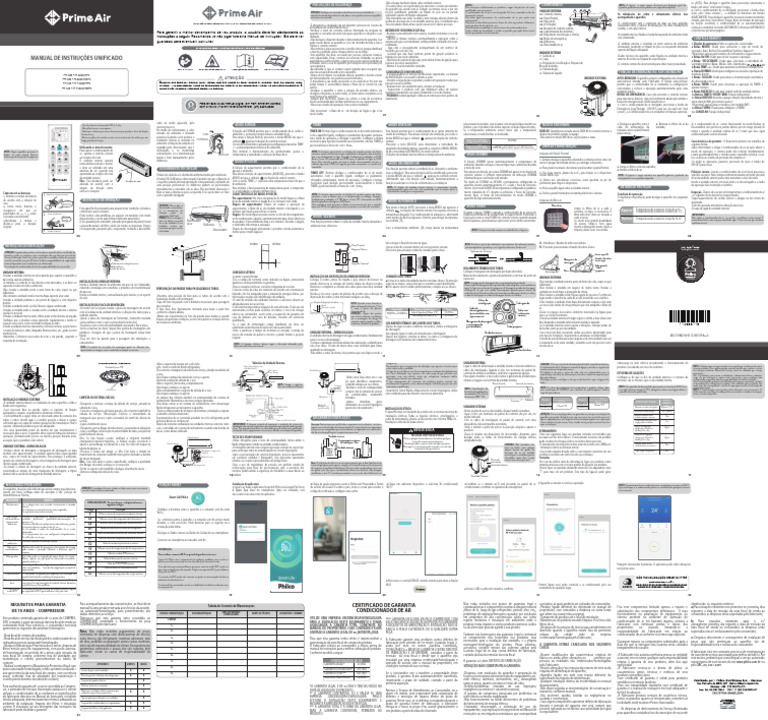 Manual AR COND PRIME AIR 12000ITF2 - 096662554 | PDF | Ar condicionado | Válvula