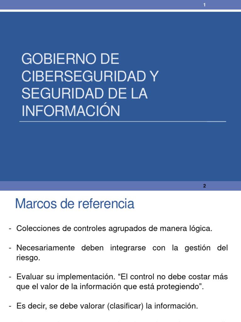 Gobierno Seguridad Informacióny Ciberseguridad | PDF | Computación en ...