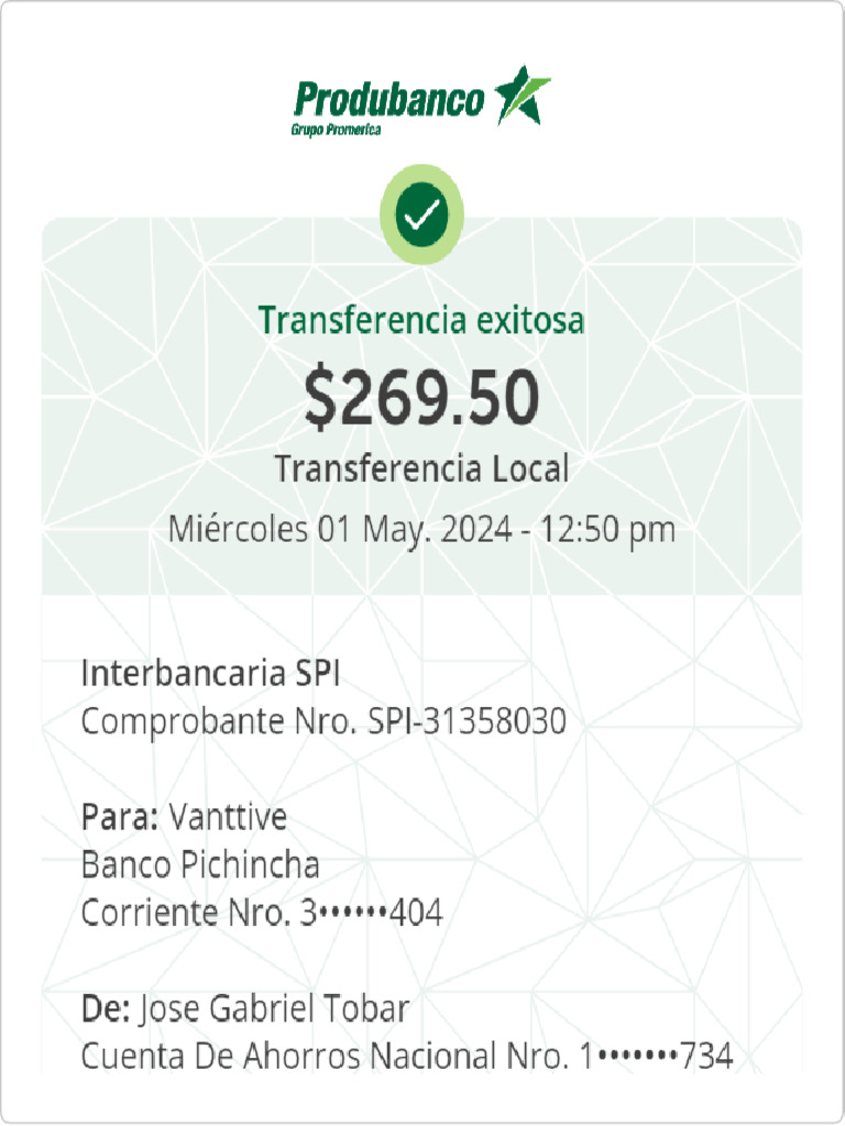 Pago Vanttive 240501 | PDF