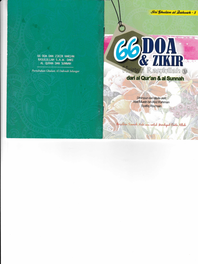 66 Doa & Zikir Harian Rasulullah Dari Al Quran & Sunnah | PDF