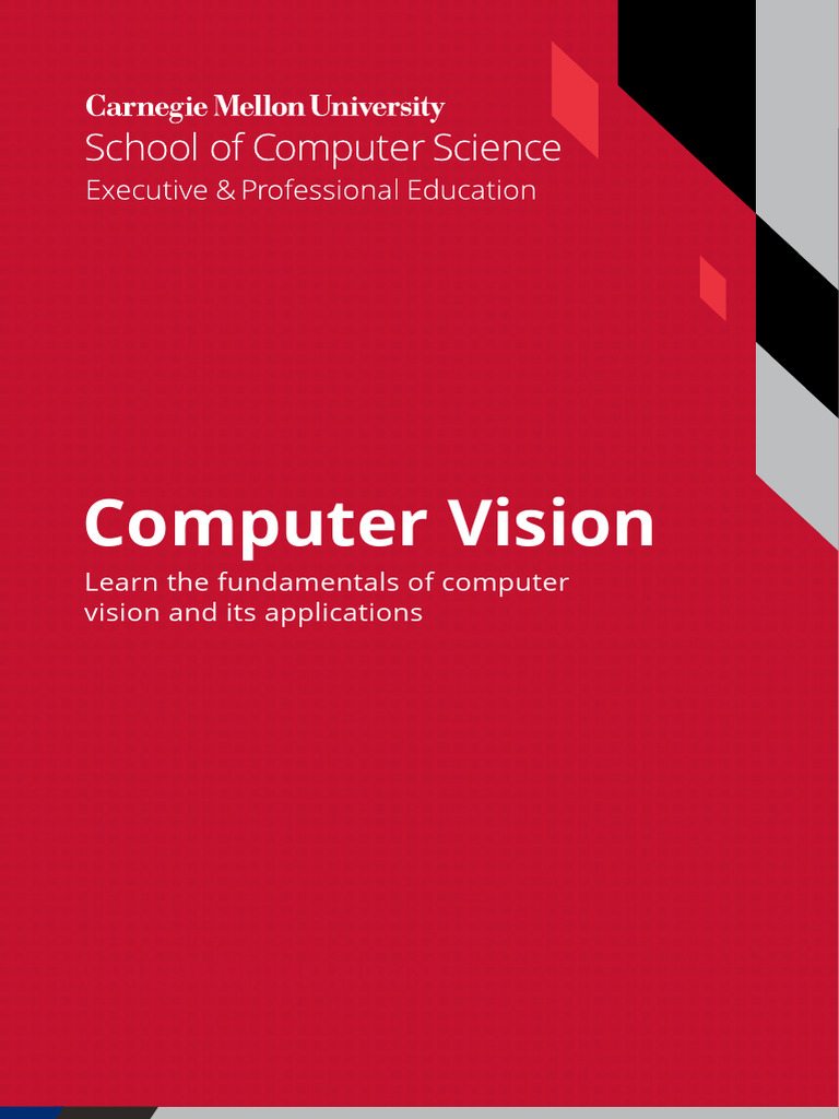 "CMU Computer Vision Online Course" | PDF | Computer Vision | Machine Learning