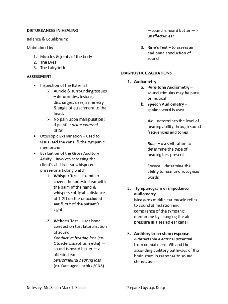Hearing Disturbances-Complete | PDF | Ear | Hearing