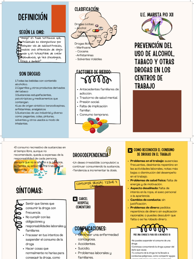 TRIPTICO PREVENCIÓN DE DROGAS | PDF