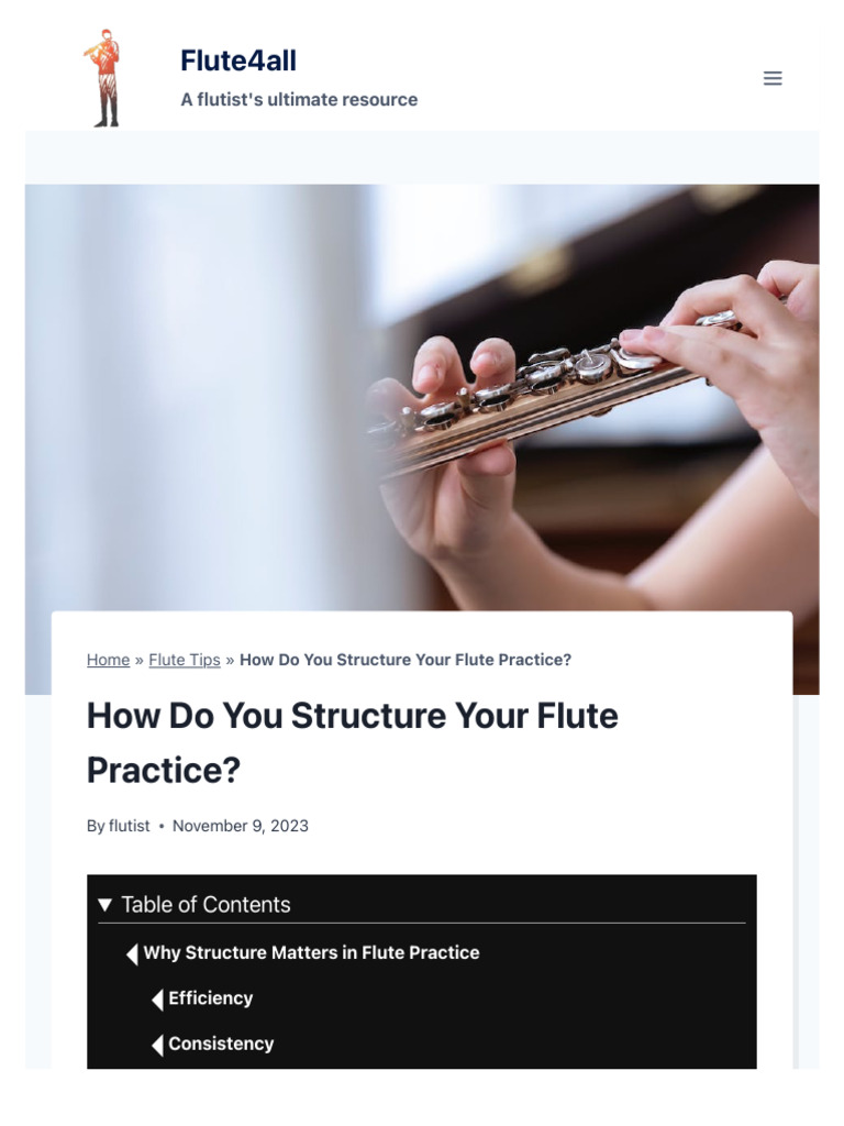 Structured Flute Practice | PDF | Flute | Musicology