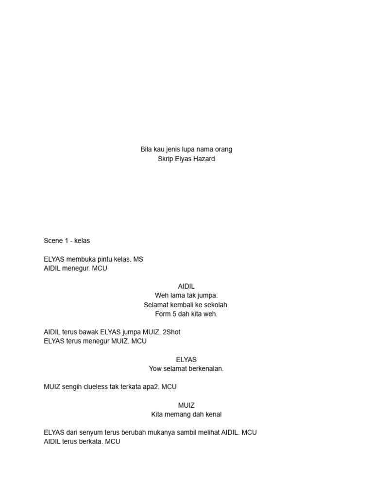 Contoh Skrip Lakonan 2 | PDF