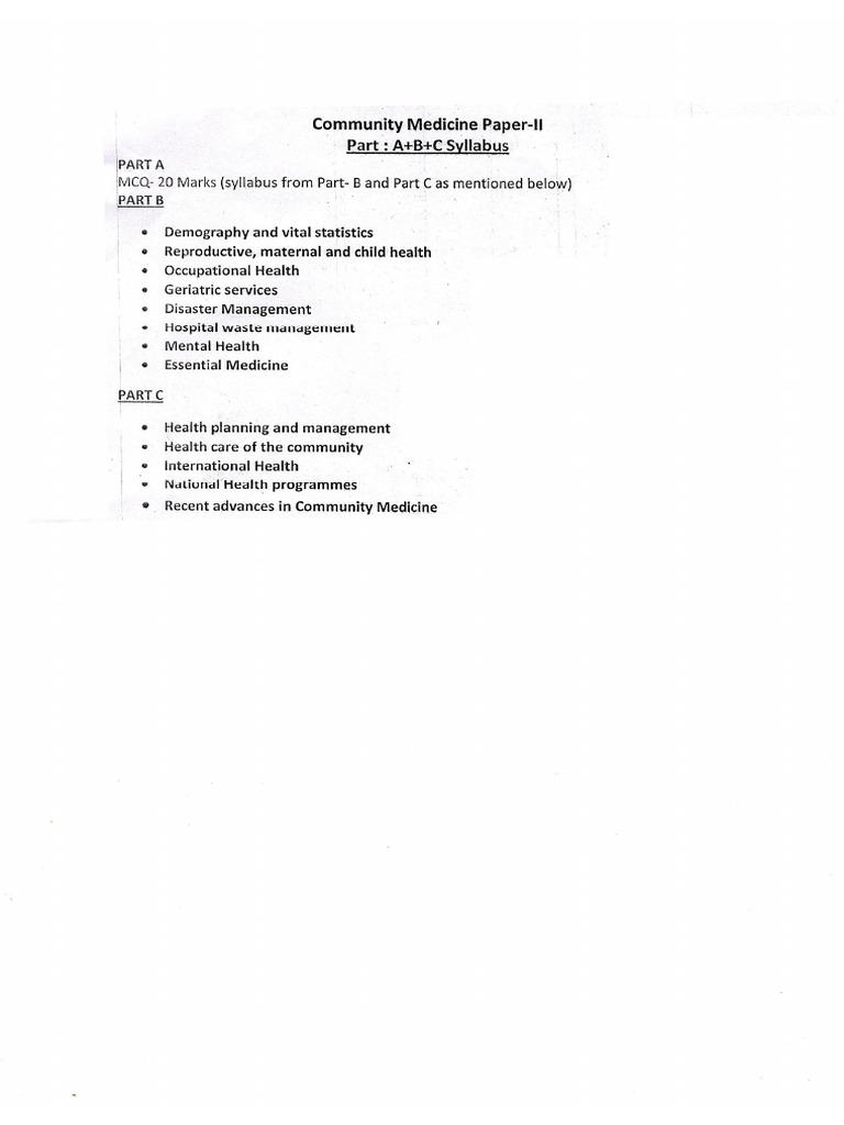 COMMUNITY PAPER-II | PDF