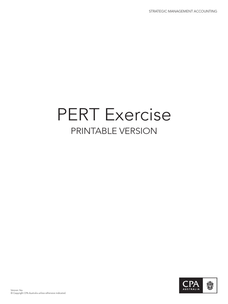 SMA M05 PERT Exercise Printable-Version 16a | PDF | Operations Research