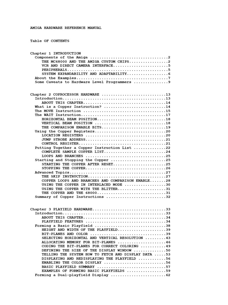 Amiga Hardware Reference Manual-EnG | PDF | Office Equipment | Computer Science