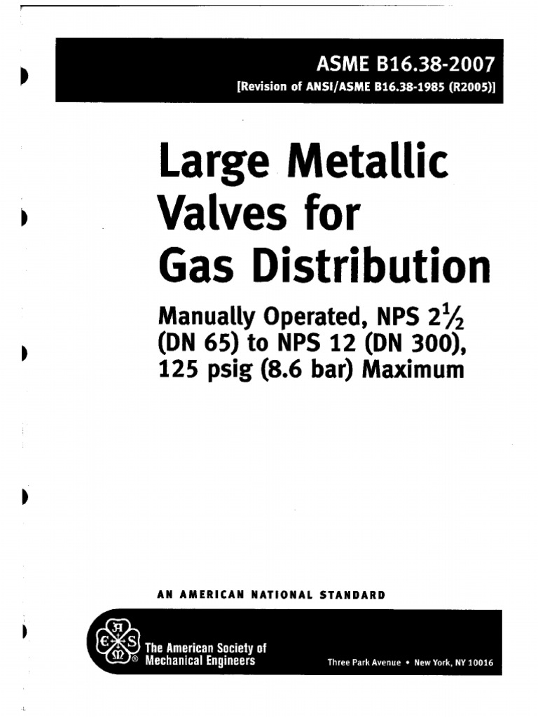 2007 Large Metallic Valves For Gas Distribution - Manually Operated ...