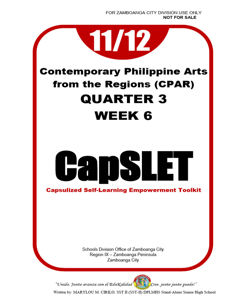 CPAR_Q3_W6-1 | Download Free PDF | Composition (Visual Arts) | The Arts