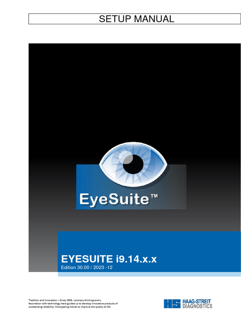 EyeSuite - Setup Manual - V30.00 (2023) | PDF | File System | Computer File