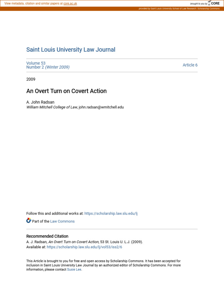 Saint Louis University Law Journal Saint Louis University Law Journal ...