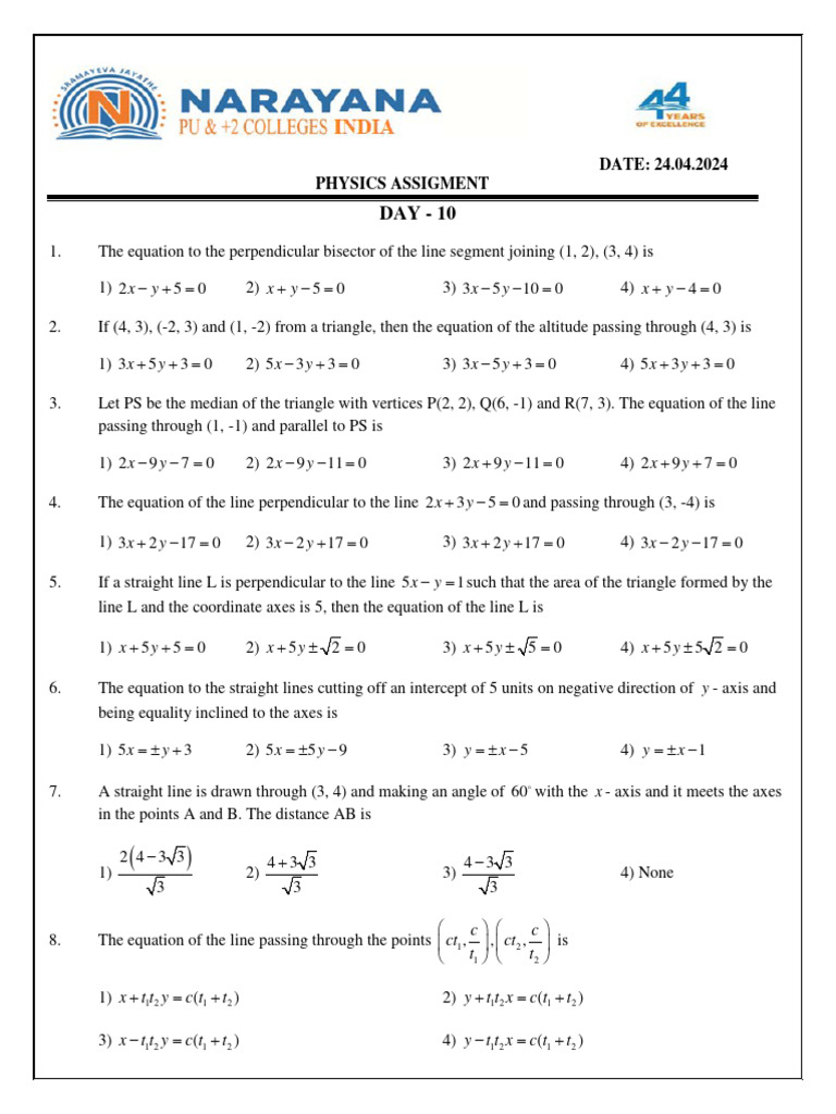 Day-10 Physics | PDF | Geometry | Quantity