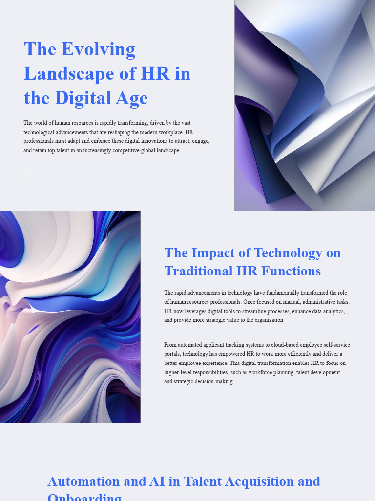 HR's Digital Transformation Journey | PDF | Human Resources | Analytics