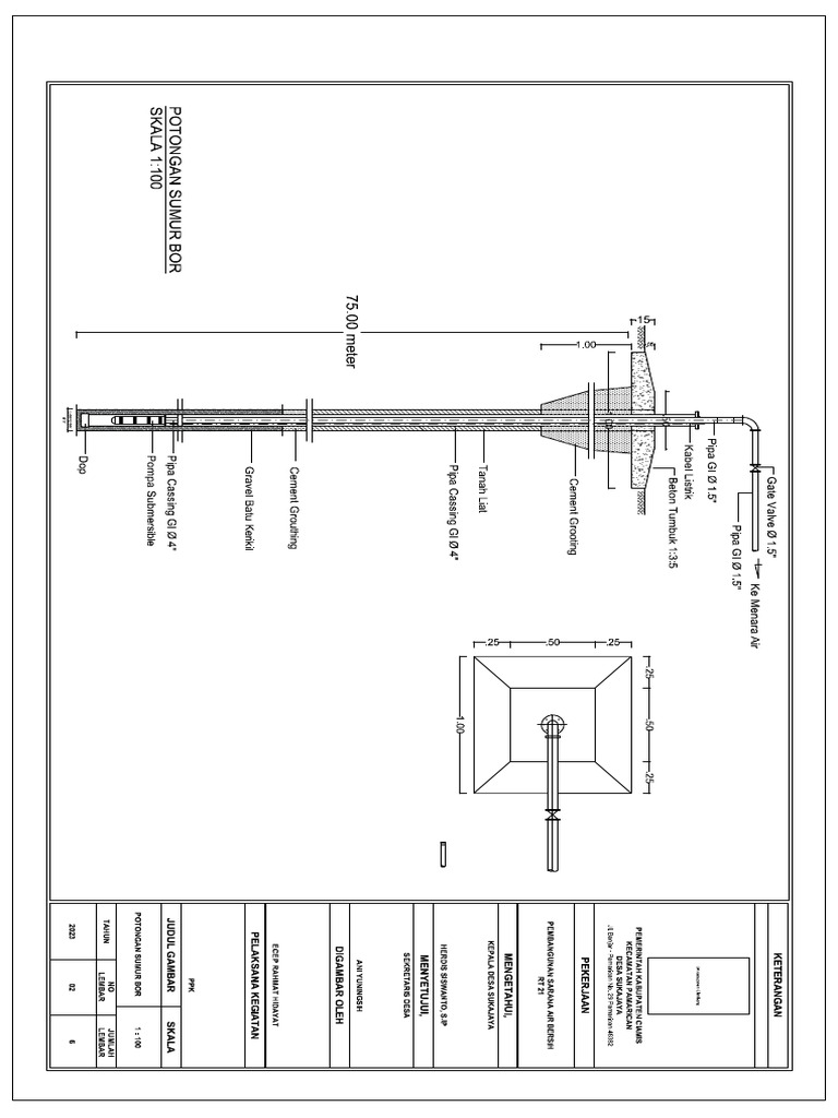 Desain Sarana Air Bersih RT 21 Layout2 | PDF