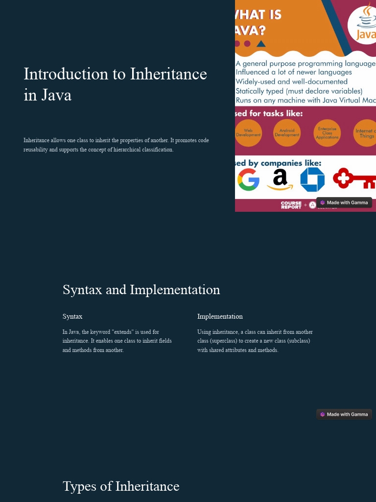 Introduction To Inheritance in Java | PDF | Computers | Technology ...