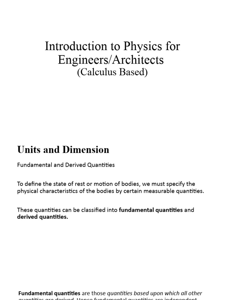 Introduction To Physics For Engineers | PDF | Force | Velocity