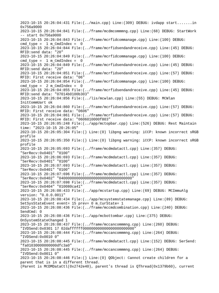 Log 20231015 | PDF | Thread (Computing) | Computing