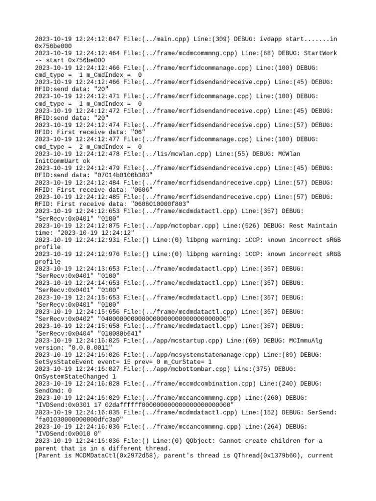 Log 20231019 | PDF | Thread (Computing) | Computing
