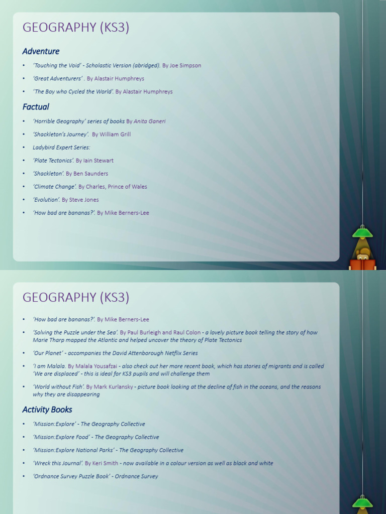 Essential KS3 Geography Reading List | PDF | Young Adult
