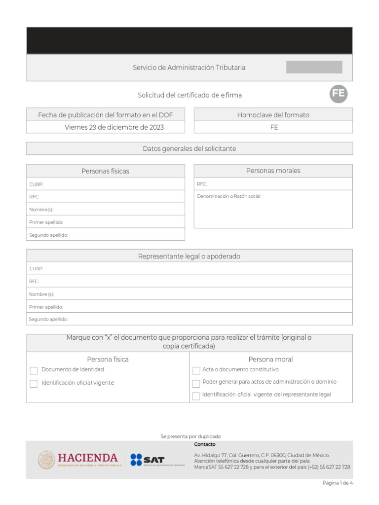E.firma: RFC: Denominación o Razón Social: Curp: RFC: Nombre(s ...