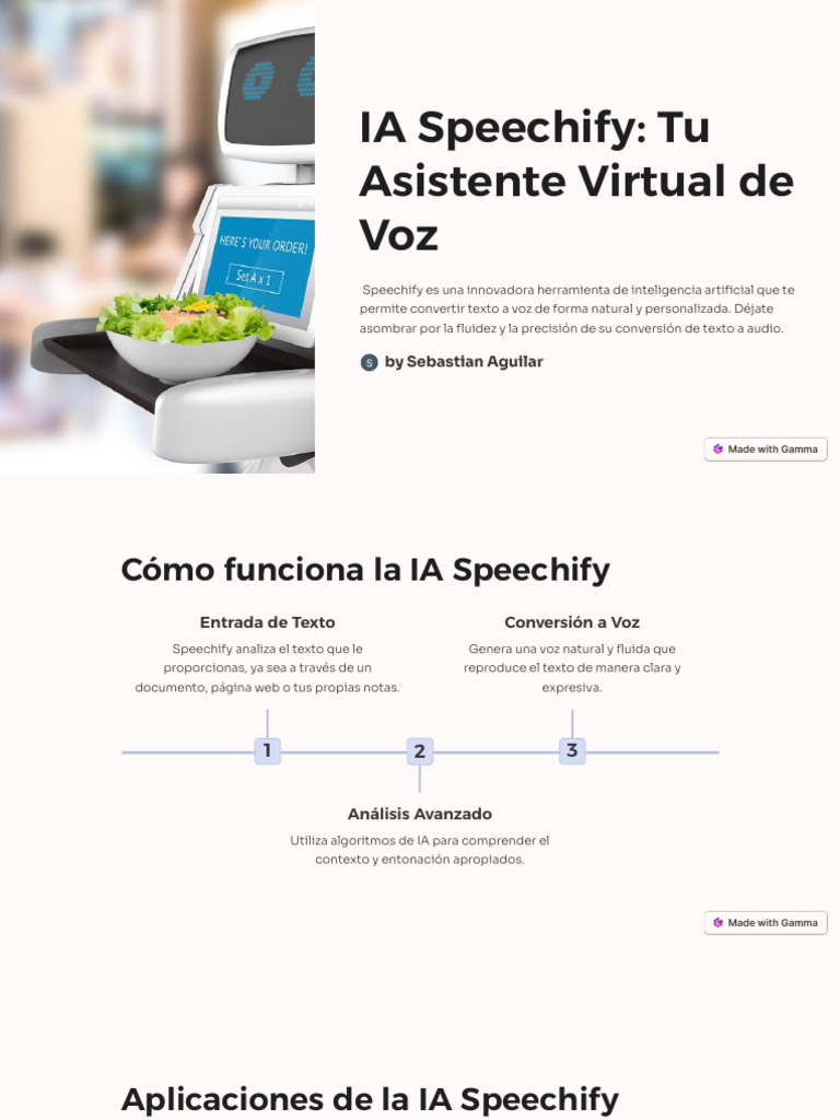 IA Speechify Tu Asistente Virtual de Voz | PDF | Inteligencia artificial | Inteligencia (IA) y ...