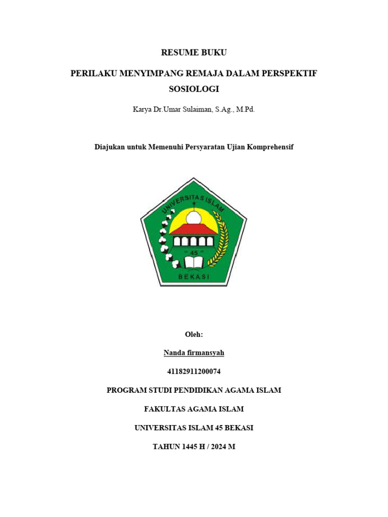 Analisis Kenakalan Remaja Sosiologis | PDF | Pengembangan Diri | Sains ...