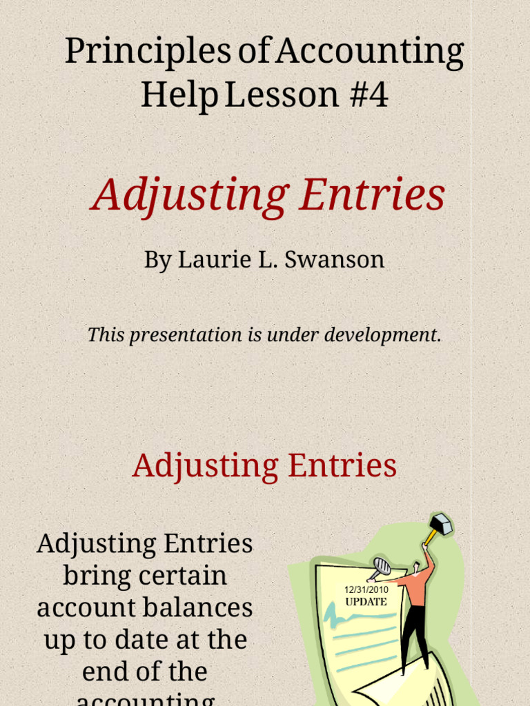 Adjusting Entries Pdf Debits And Credits Financial Services