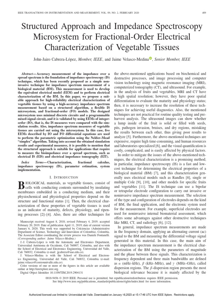 Structured Approach and Impedance Spectroscopy Microsystem For Fractional-Order Electrical ...