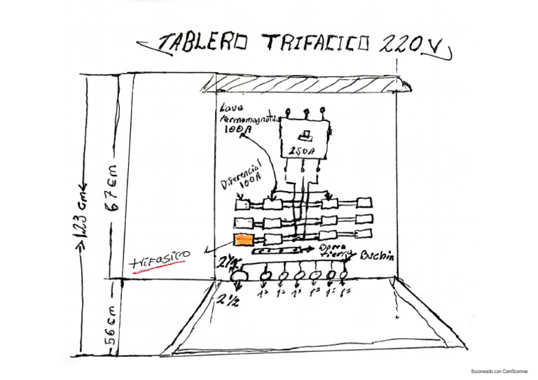 Esquema de Tablero Trifasico 220V | PDF